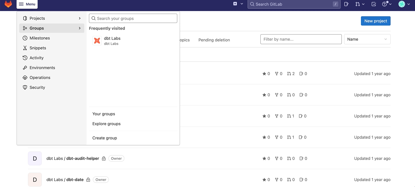 Connect to GitLab | dbt Developer Hub