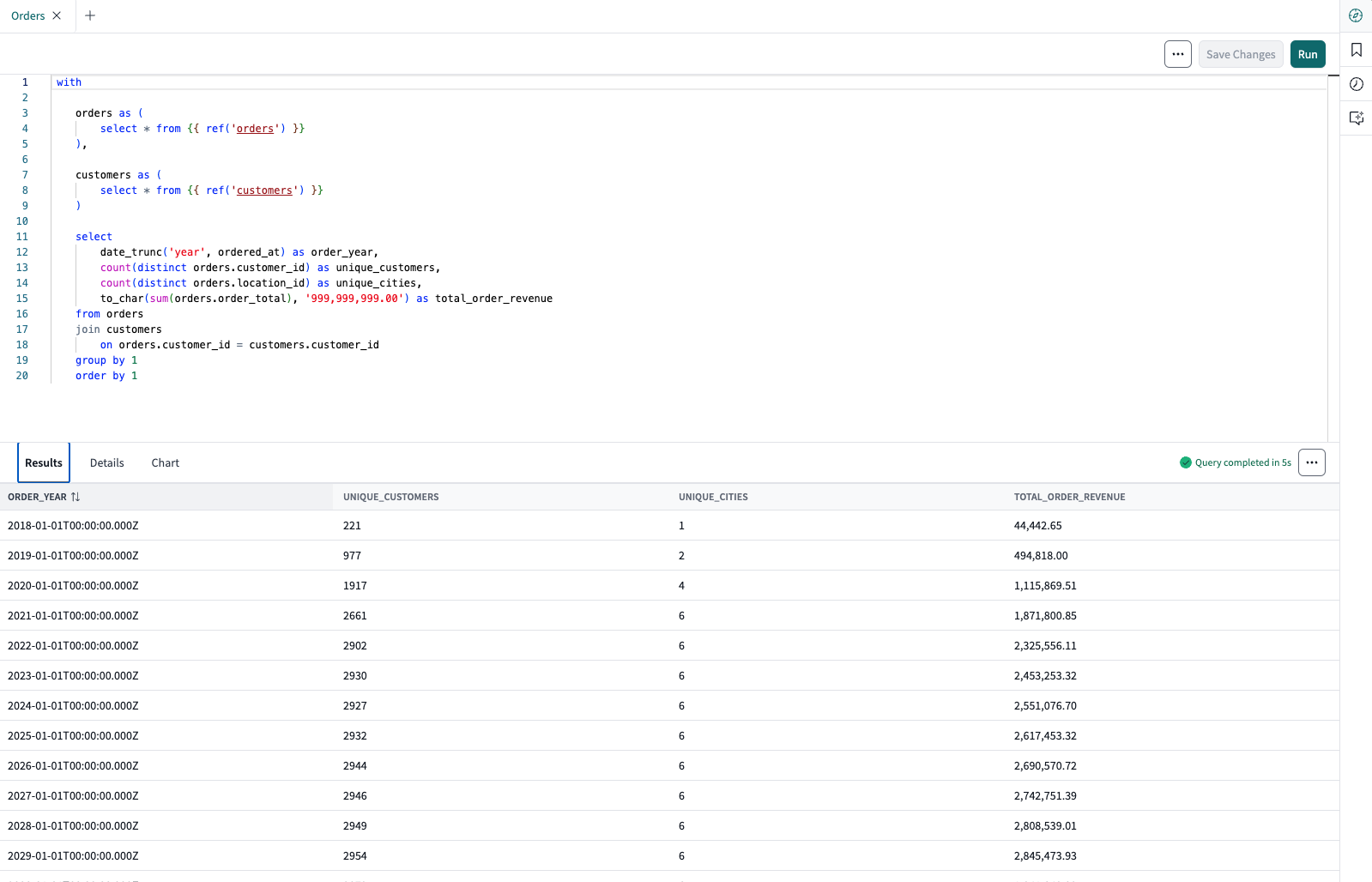 Navigate the dbt Insights interface | dbt Developer Hub