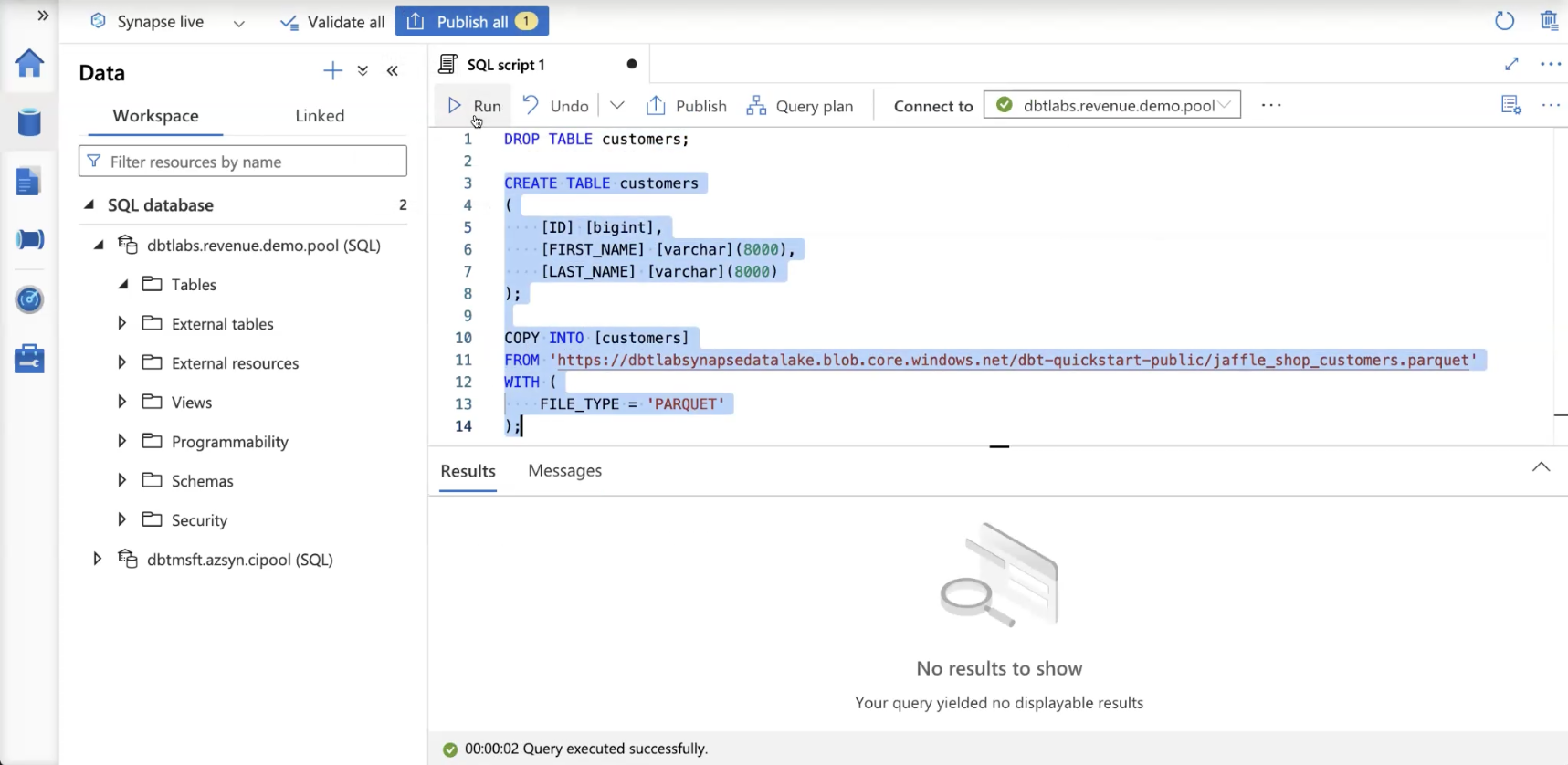 Quickstart For Dbt And Azure Synapse Analytics Dbt Developer Hub 4761
